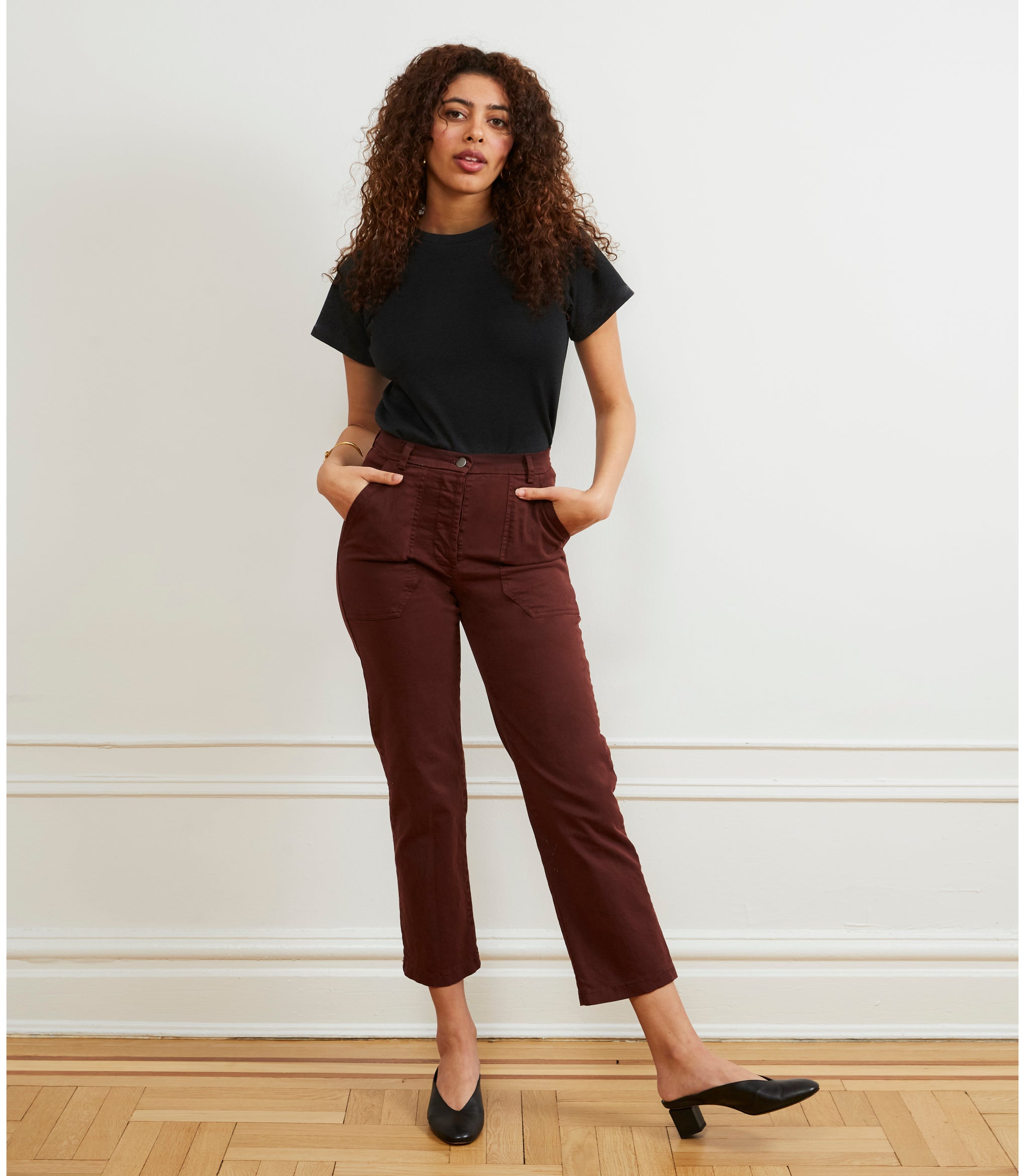 James Straight-Leg Work Pant - Coffee | LOUP