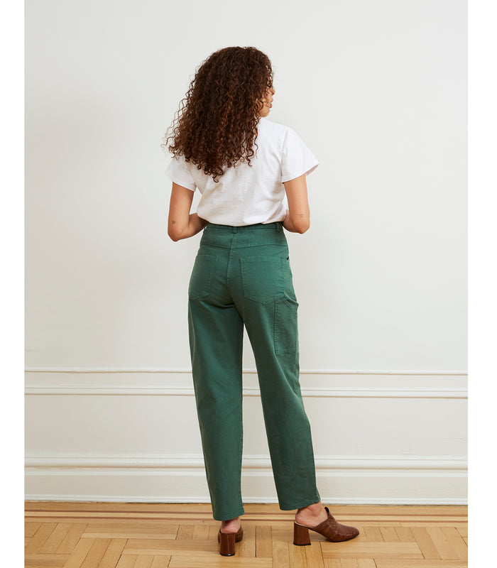 Agnes High Rise Painter Pants - Hunter Green | LOUP